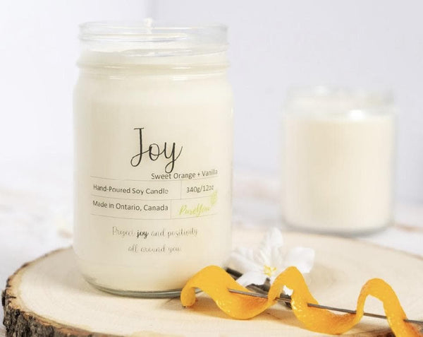 Joy Soy Wax Candle (Sweet Orange +Vanilla) - PureYou Handmade